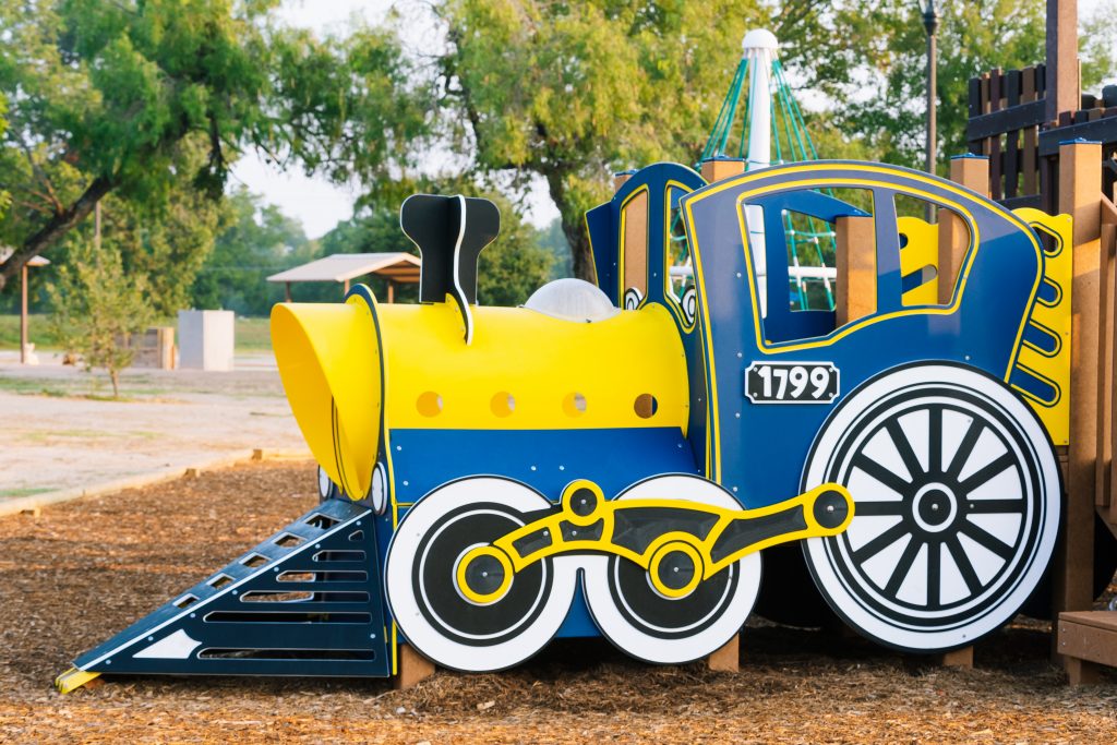 Train Fueling Station Themed Playground - Outdoor Play Structure