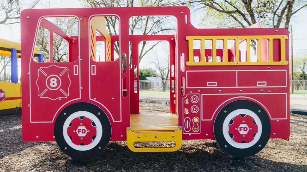 Metro Fire Truck Playground Equipment - Spring/Post Mounted