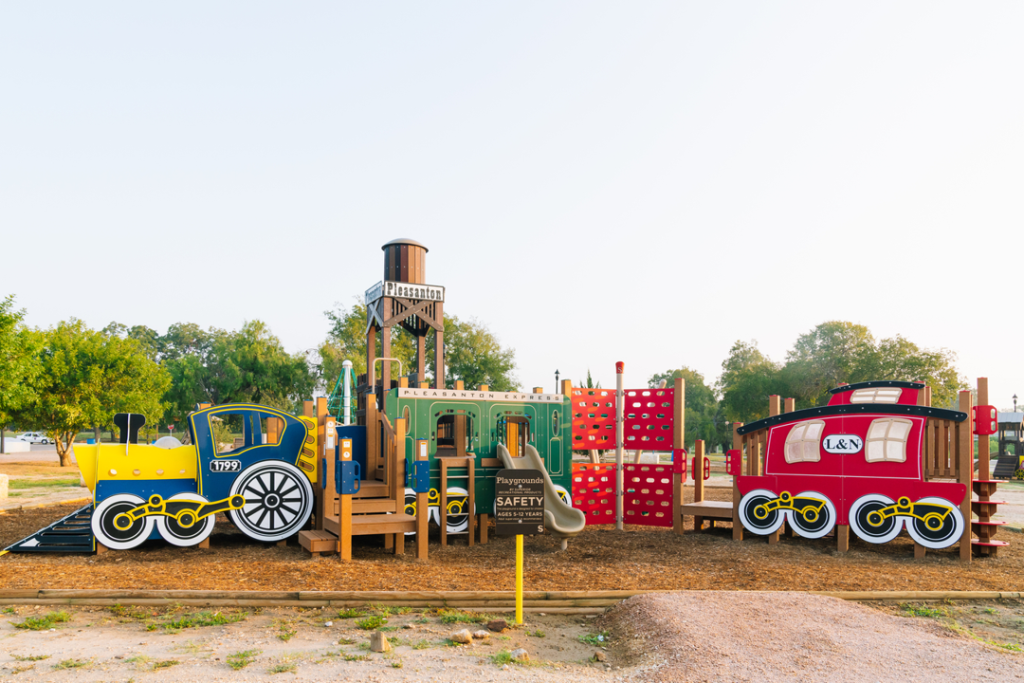 Train Fueling Station Themed Playground - Outdoor Play Structure