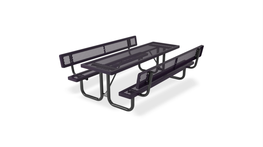 Regal Rectangular Portable Table with Seat Backs - Korkat