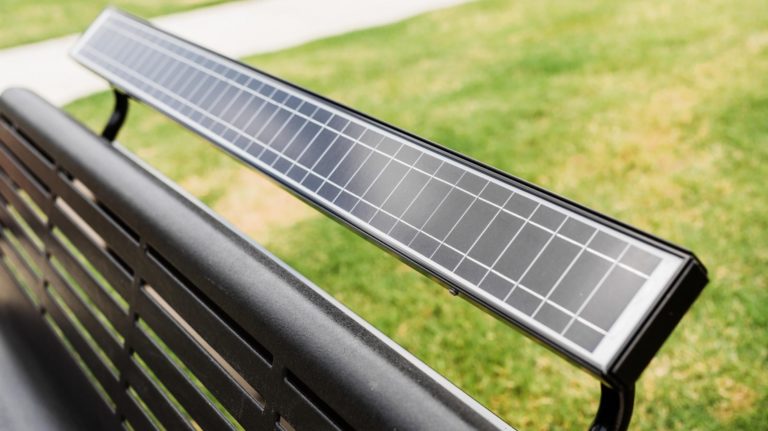 Solar Powered Bench USB Charging Station | KORKAT