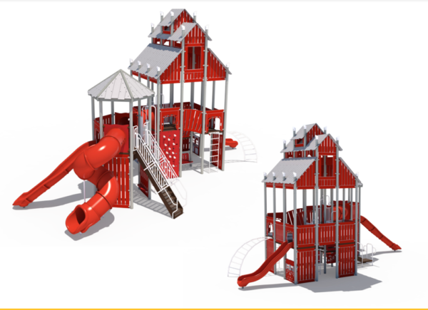 Red Barn Playground - Farm Themed Play Equipment