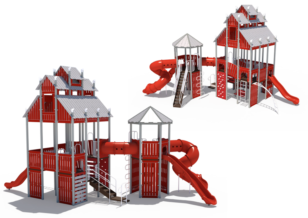Red Barn Playground - Farm Themed Play Equipment