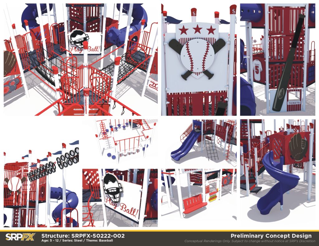 Baseball Playground - Baseball Field Themed Playground For Sale